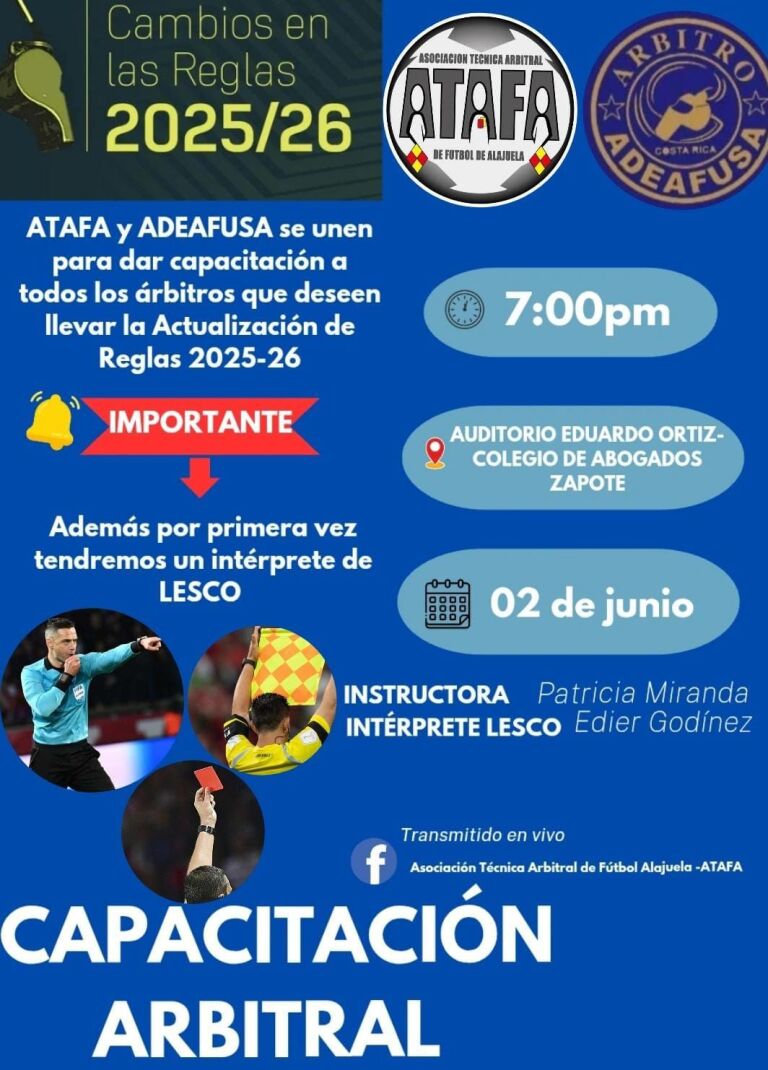 ATAFA y ADEAFUSA anuncian capacitación arbitral con enfoque inclusivo y ...